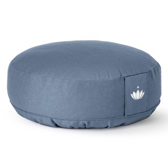 Lotuscrafts Meditationskissen mit 10 cm Sitzh&ouml;he, extra niedrig, Yoga Kissen mit Dinkelf&uuml;llung, Yogakissen Rund, Bodenkissen Rund, Yogakissen Meditationskissen, B