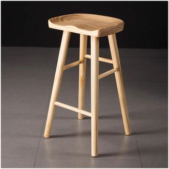 Generic Barhocker in Tresenh&ouml;he, r&uuml;ckenlehnenlose Esszimmerst&uuml;hle mit Holzrahmen und Fu&szlig;st&uuml;tze, geeignet f&uuml;r K&uuml;cheninseln, Pubs und Speises&auml;le, 37 x 39 x 75 c