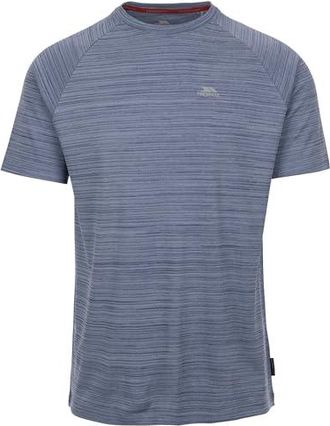 Trespass Leecana Haut de sport &agrave; manches courtes pour homme S&eacute;chage rapide &Eacute;vacuation de lhumidit&eacute;, Bleu denim chin&eacute;, L