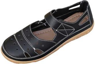 Generic Sandales d&eacute;t&eacute; d&eacute;contract&eacute;es &agrave; bout ferm&eacute; et &agrave; lani&egrave;res pour femme - Couleur unie - &Eacute;l&eacute;gantes - L&eacute;g&egrave;res - Respirantes - Antid&eacute;rapantes - Confortables -