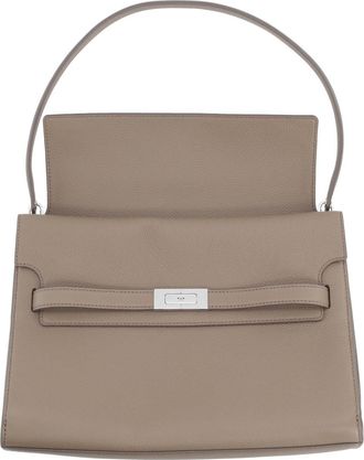 Tory Burch Womens Lee Radziwill Large Bag Beige Leather Shoulder