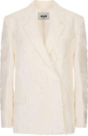 Msgm Msgm, Femme, Vestes, Blanc, Taille: 36 FR Giacca