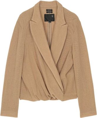 R13 Femme, Vestes, Brun, Taille: 38 FR Top Revers Torsad&eacute;