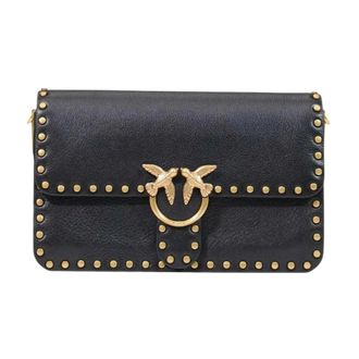 Pinko Pinko - Love One Slouchy CL Studs Small - Femme - Sacs - Noir - Taille: ONE Size