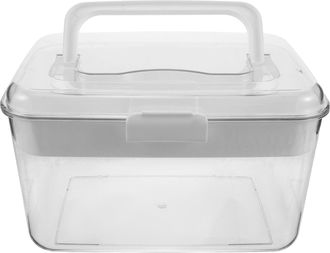 Angoily Transparente Medikamentenbox mit Griff Tragbarer Leichter Kunststoff Medikamentenorganizer mit F&auml;chern f&uuml;r Notfall und Hausapotheke