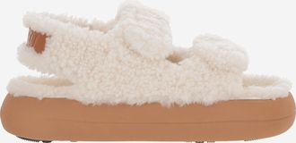 Moon Boot Moon Boot - Sandales en peau lain&eacute;e &agrave; semelle &eacute;paisse