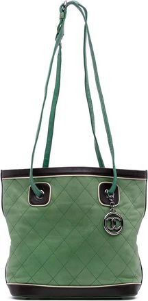 Chanel Shopper - CC Quilted Lambskin Country Club Tote - Gr. unisize - in Grün - für Damen