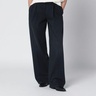 Golden Goose Black wide-leg cotton trousers