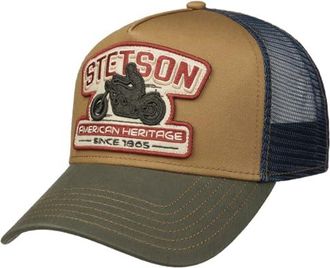 Stetson Casquette Trucker Biker Homme - de Baseball Mesh Snapback, avec visière, visière Été Printemps-été - Taille Unique Bleu