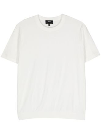 Theory t-shirt Sarior en maille fine - Blanc