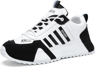 Generic Eestfy Baskets Homme Grande Taille d&eacute;contract&eacute;es, Tige PU avec Mesh Respirant, Semelle Souple PVC pour Amorti et Massage, Lacets, Chaussures Basses po