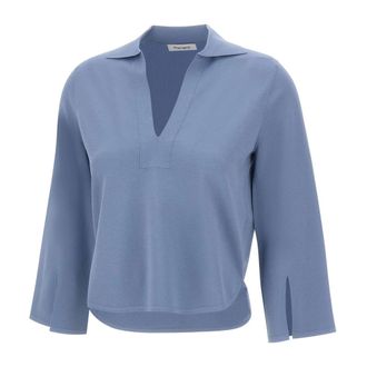 KANGRA Femme, Blouses et Chemises, Bleu, Taille: 42 FR Polo
