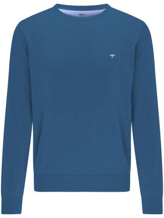Fynch-Hatton Strickpullover FYNCH-HATTON FYNCH-HATTON Langarmpullover, Herren, Gr. 3XL, blau (azure), Strick, Obermaterial: 100% Baumwolle, normal h&uuml;ftbedeckend, R