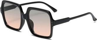 Generic Lunettes De Soleil Carr&eacute;es &Agrave; Grande Monture For Hommes Et Femmes, Protection UV400, Id&eacute;ales For Les D&eacute;placements En Ext&eacute;rieur.(Black)