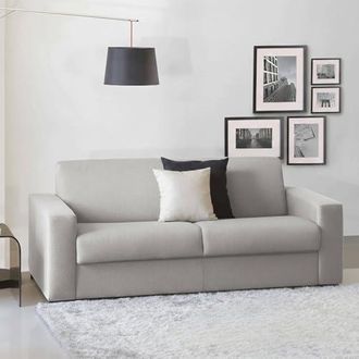 Dmora Talamo Italia - Canap&eacute; lit 2 places Alexis, Canap&eacute; de salon avec ouverture pivotante en tissu rembourr&eacute;, Accoudoirs standards, 100% Made in Italy, 200