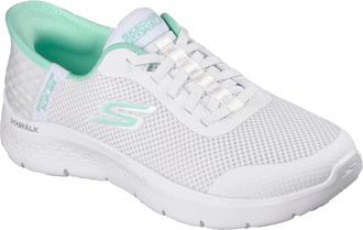 Skechers Damen Go Walk Flex Grand Entry Slip-On, Wei&szlig;er Textilbesatz, 42 EU