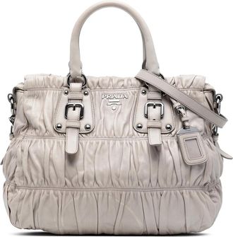 Prada Hobo Bags - Nappa Gaufre Satchel - Gr. unisize - in Braun - f&uuml;r Damen