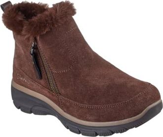 Skechers Womens Easy Going Cool Zip Ankle Boot, Chocolat, 36.5 EU