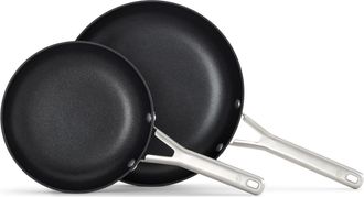 Calphalon Bratpfannen-Set, harteloxiert, antihaftbeschichtet, 20,3 cm und 25,4 cm