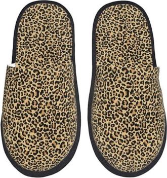 Generic Chaussons Femme Homme Imprimé Léopard Maison Chaussures Confort Doublées En Peluche Pantoufles Pour Invités, Pour Intérieur Extérieur, Femmes, Mariage