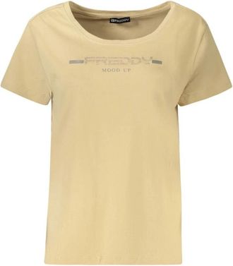 Freddy Baumwoll-T-Shirt - - Tops - Damen - Beige - XS