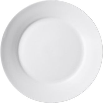 Aro Teller flach, Porzellan, wei&szlig;, 6 St&uuml;ck, Essteller (&Oslash; 24 cm)