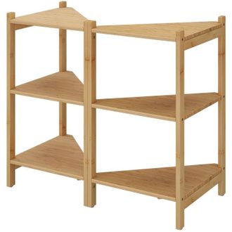 Vicco Meuble sous-lavabo Zeno, Bambou, 68x60.5cm Lot de 2, Vicco