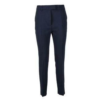 Max Mara Femme, Pantalons, Bleu, Taille: 42 FR Pantalon &Eacute;l&eacute;gant en Triac&eacute;tate Polyester