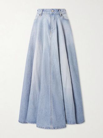 Balenciaga Godet Maxi-jeansrock - Blau