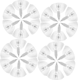 Angoily 100 Stück Möbelgleiter Transparent PVC rutschfest Möbelbodenschoner mit Schrauben für Stuhl und Tischbeine Bodenschutz für Holz Fliesen und Teppichböd