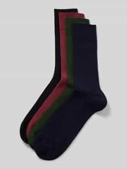 DillySocks Socken mit Strukturmuster Modell Ribbed Dark im 4er-Pack