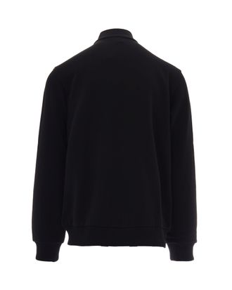 Lacoste Mens Zip Sweatshirt Black Cotton Sweatshirts Sweater