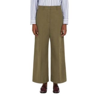 Max Mara Femme, Pantalons, Vert, Taille: 36 FR Quiz Wide Pantalons