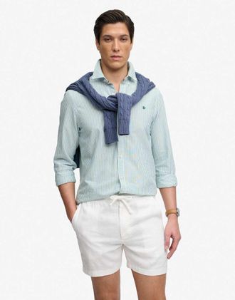 Superdry Short en lin - Optique-Blanc