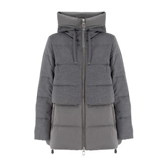Duno Gesteppte Wollparka mit gepolsterter Kapuze - - Coats - Damen - Grau - L
