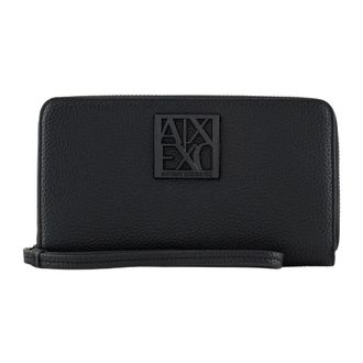 A|X Armani Exchange Femme, Accessoires, Noir, Taille: ONE Size Susie Soft Zip-Around Wallet