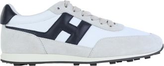 Hogan Low-Top Sneaker - White Sneakers With Grey Suede Overlays - Gr. 10_5 - in Wei&szlig; - f&uuml;r Damen