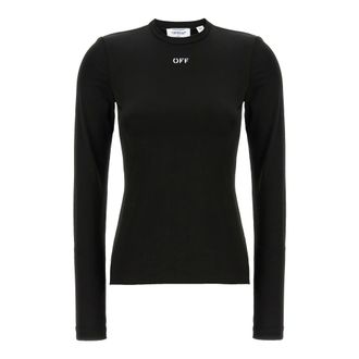 Off-white Femme, Pulls, Noir, Taille: 38 FR Second Skin Sweater