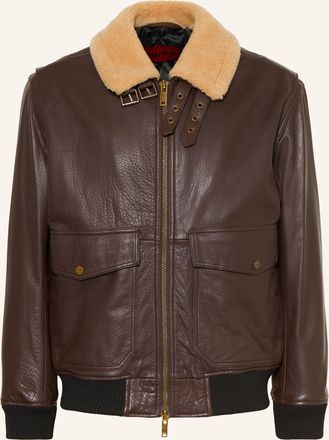 HUGO BOSS Hugo Lederjacke Lorano braun