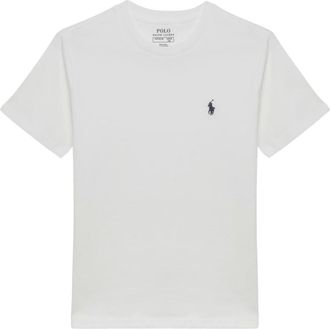 Polo Ralph Lauren T-shirt en jersey de coton &agrave; manches courtes et col rond - Homme - Tops - Blanc - Taille: XL