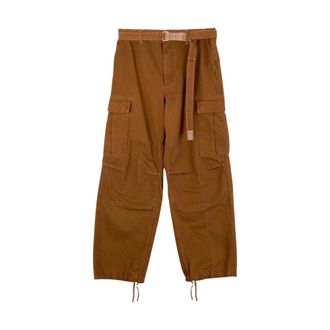 sacai Femme, Pantalons, Brun, Taille: 42 FR Straight Pantalons