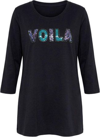Miamoda T-Shirt T-Shirt A-Linie VOILA Applikation 3/4-&Auml;rmel