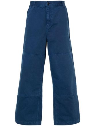 Carhartt Work in Progress pantalon droit &agrave; passants de ceinture - Bleu