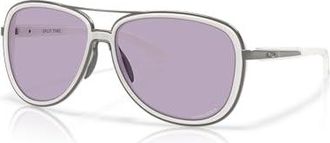 Oakley Lunettes de soleil Oo4129 Split Time pour femme, Mates Vapor/Prizm Slate, 58 mm, Matte Vapor/Prizm Slate, 58 mm