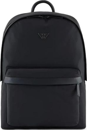 Emporio Armani Homme, Sacs, Noir, Taille: ONE Size Logo Backpack