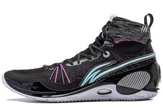 Li-Ning Herren Basketballschuhe rutschfest Verschleißfest Professionelle Sportschuhe Wade 808 III Ultra V2 Serie Schwarz EU 42 1/3