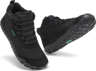 Saguaro Barfuss Schuhe Damen Winter Barfußschuhe Winterschuhe Gefüttert Winterstiefel Wasserabweisend Winterboots Schneeschuhe für Winterspaziergänge & Leicht