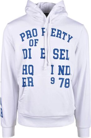 Diesel Herren, Sweatshirts & Hoodies, Wei&szlig;, 2XLGr&ouml;&szlig;e