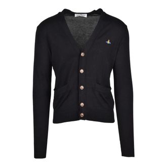 Vivienne Westwood Homme, Pulls, Noir, Taille: L Cardigan boutonn&eacute;e