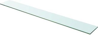 vidaXL Panneau pour &eacute;tag&egrave;re de Salon Chambre Verre Transparent 110 x 15 cm